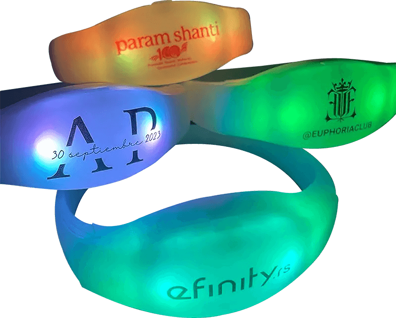 Custom Sound Activated LED Wristbands for Concerts (Xyloband Style ...